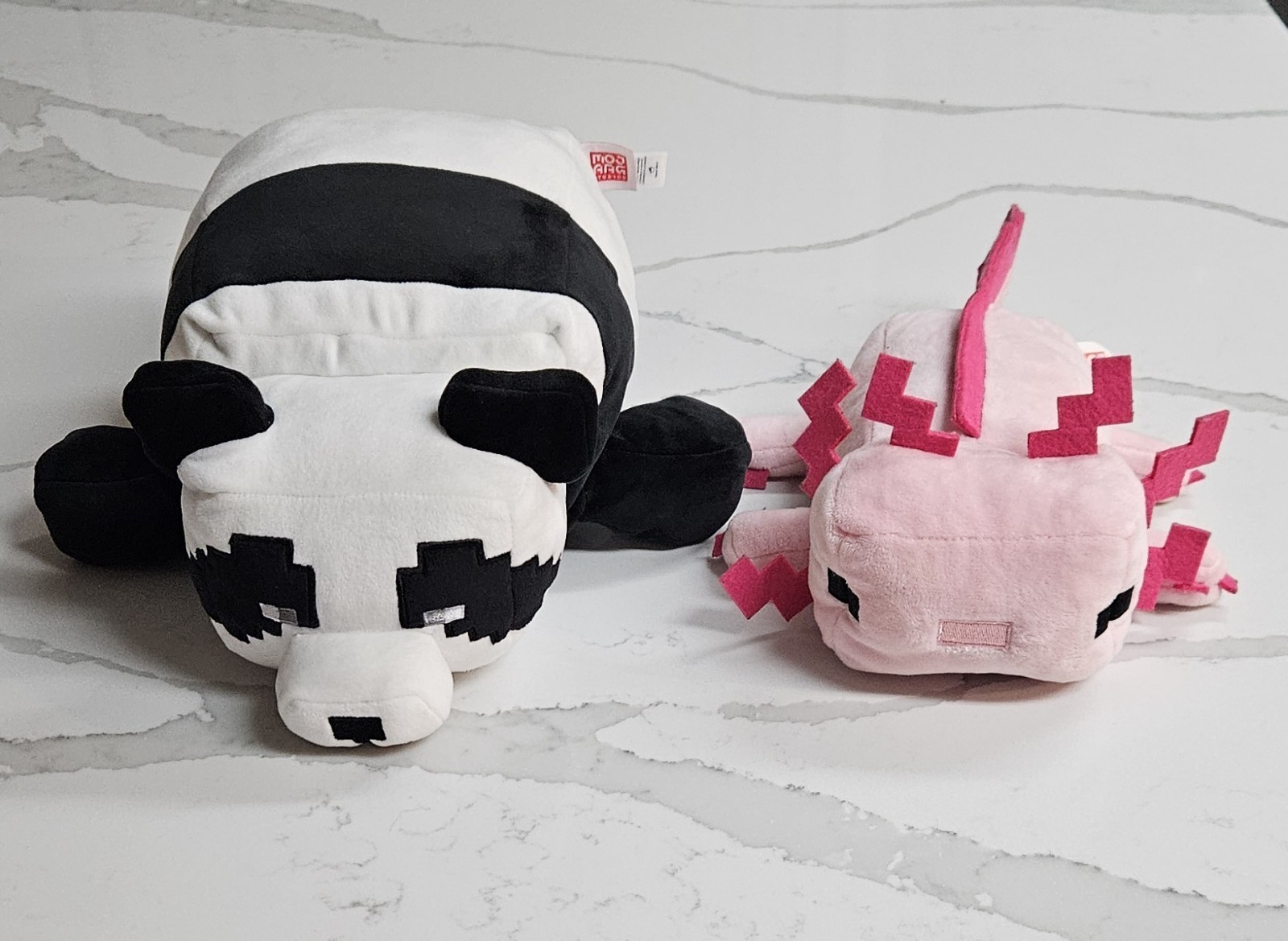 Minecraft Axolotl Plush Mojang Mattel 12” & Panda 13" Stuffed Animal ...