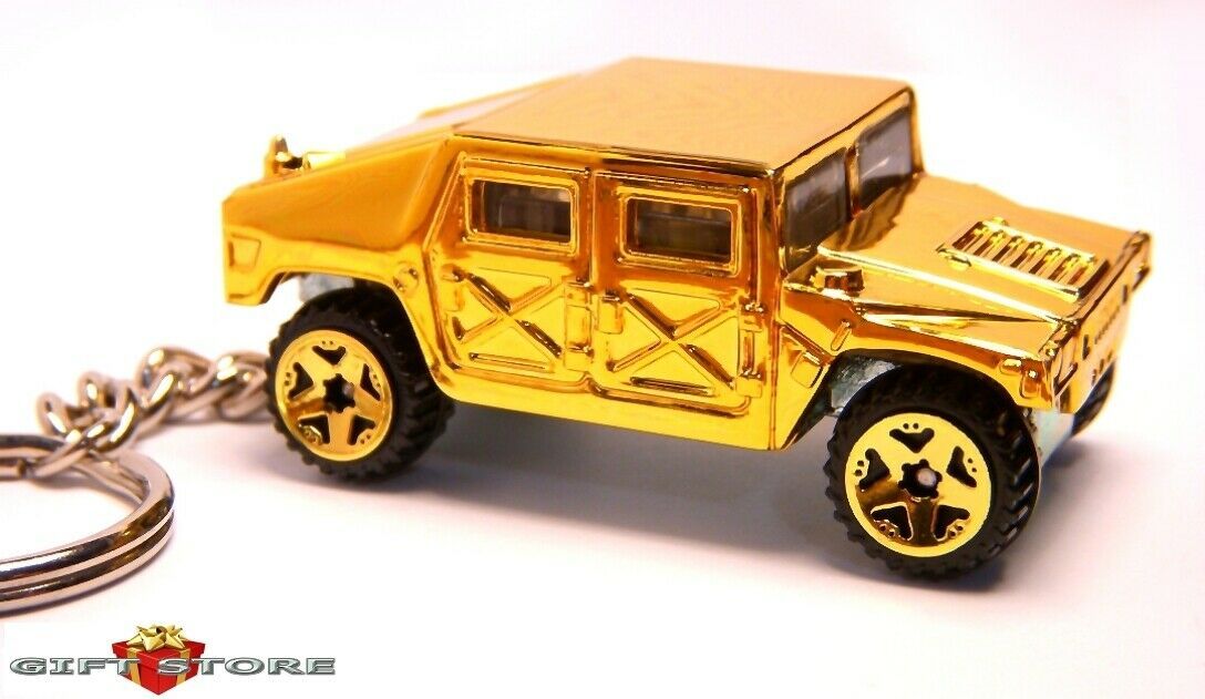RARE!! KEY CHAIN GOLD HUMMER HUMVEE H1 4X4 AM GENERAL CUSTOM LIMITED ...