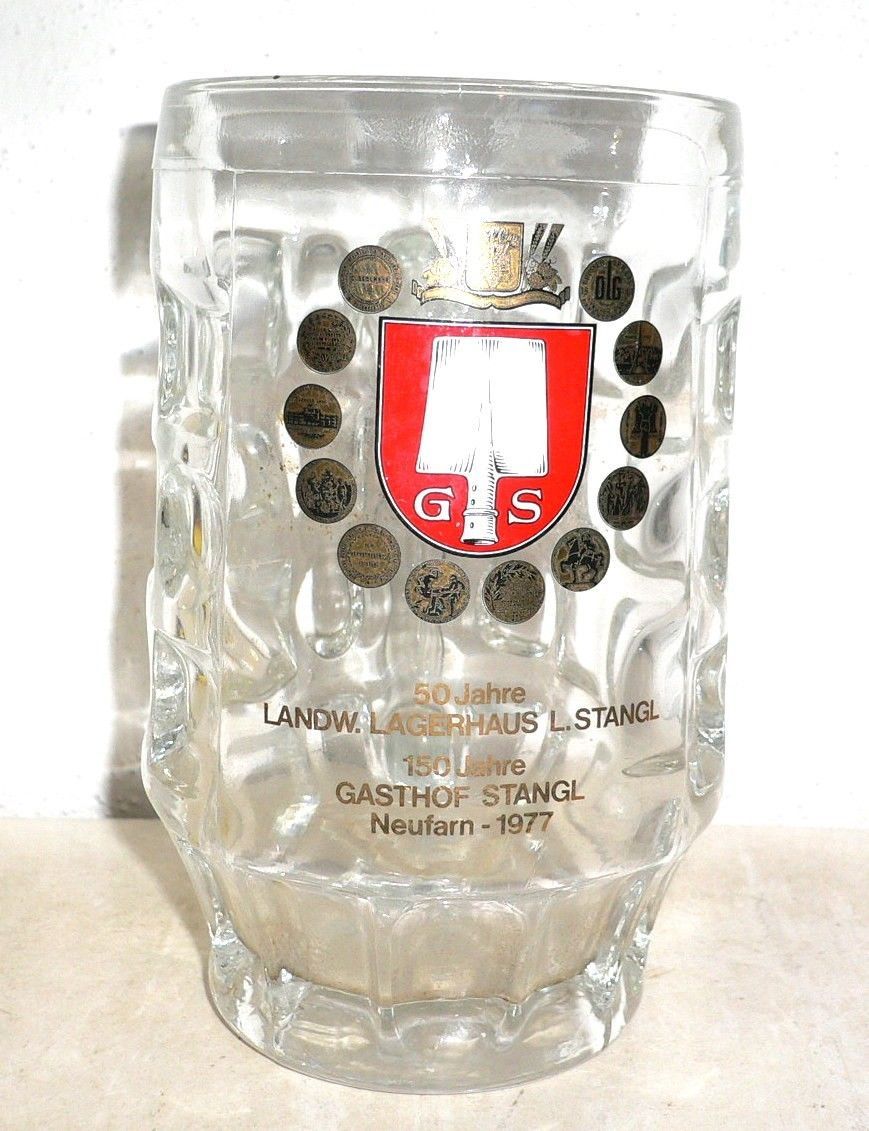 Spaten 150 Years Gasthof Stangl German Beer Glass Seidel - Germany