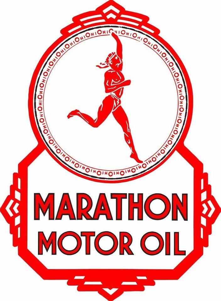 Marathon Motor Oil Laser Cut Metal Sign - Merchandise & Memorabilia