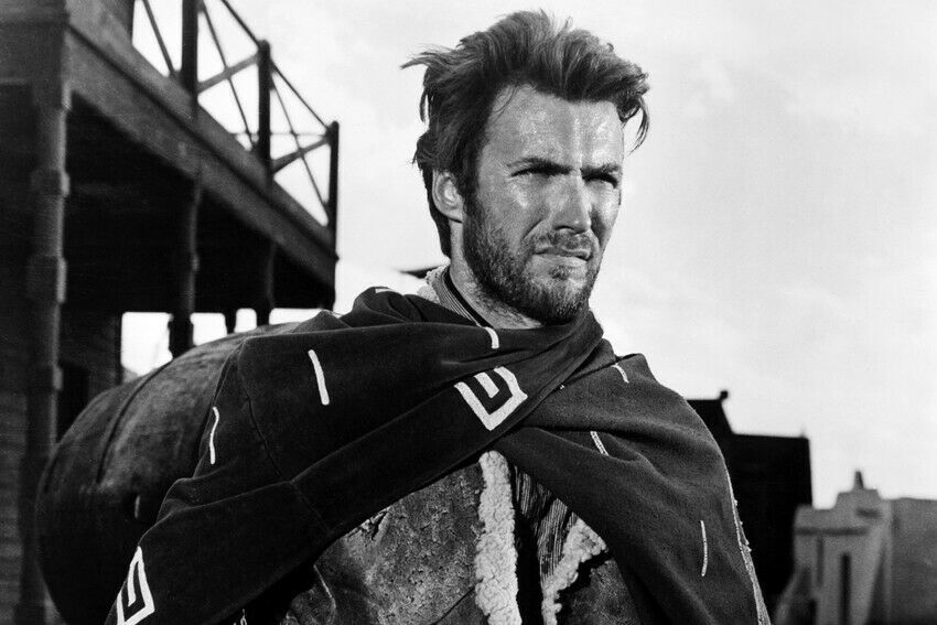 CLINT EASTWOOD A FISTFUL OF DOLLARS ICONIC PONCHO POSE 24x36 POSTER ...
