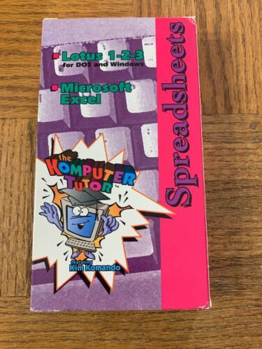 Spreadsheets VHS The Komputer Tutor(Lotus 1-2-3/Microsoft Excel)RARE ...