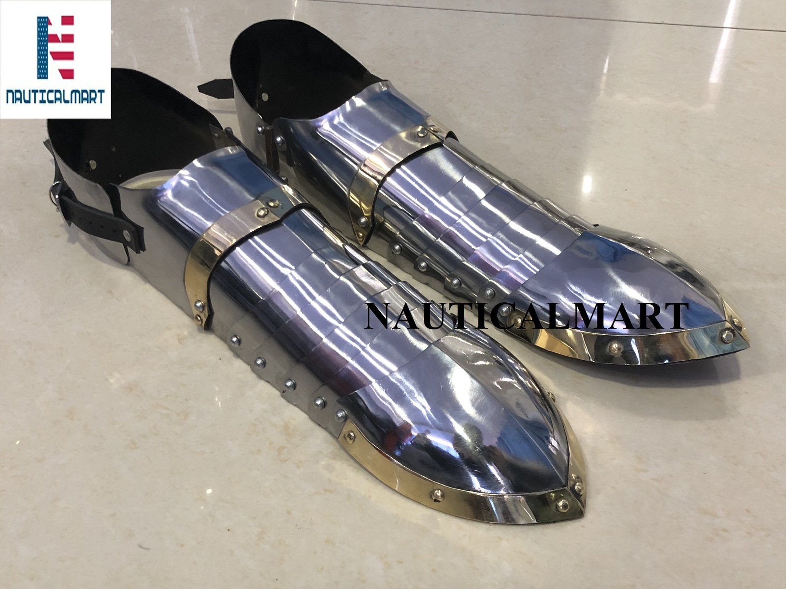 Medieval Knight Armour Sabatons Shoes Armor Cosplay Costume - Knives ...