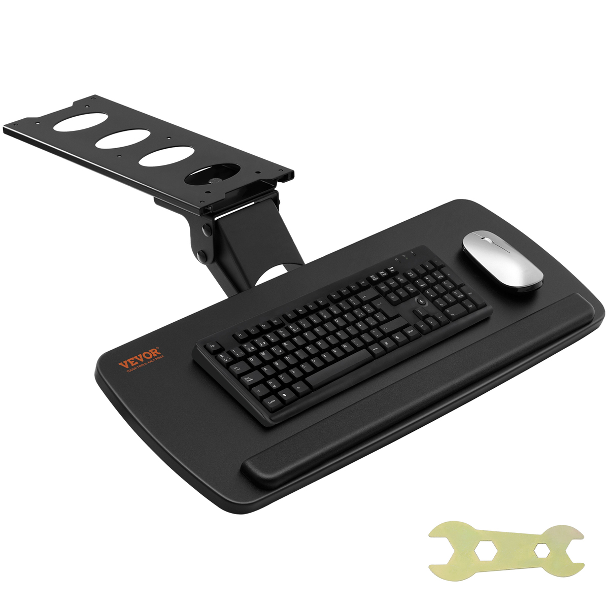 VEVOR Keyboard Tray, 25x9.8 inch Keyboard Holder under Desk for Typing ...
