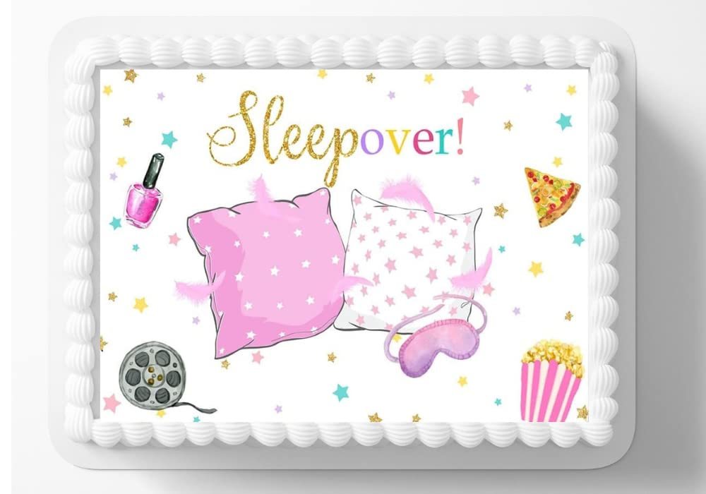 Sleepover Slimber Party Edible Image Edible Birthday Cake Topper ...