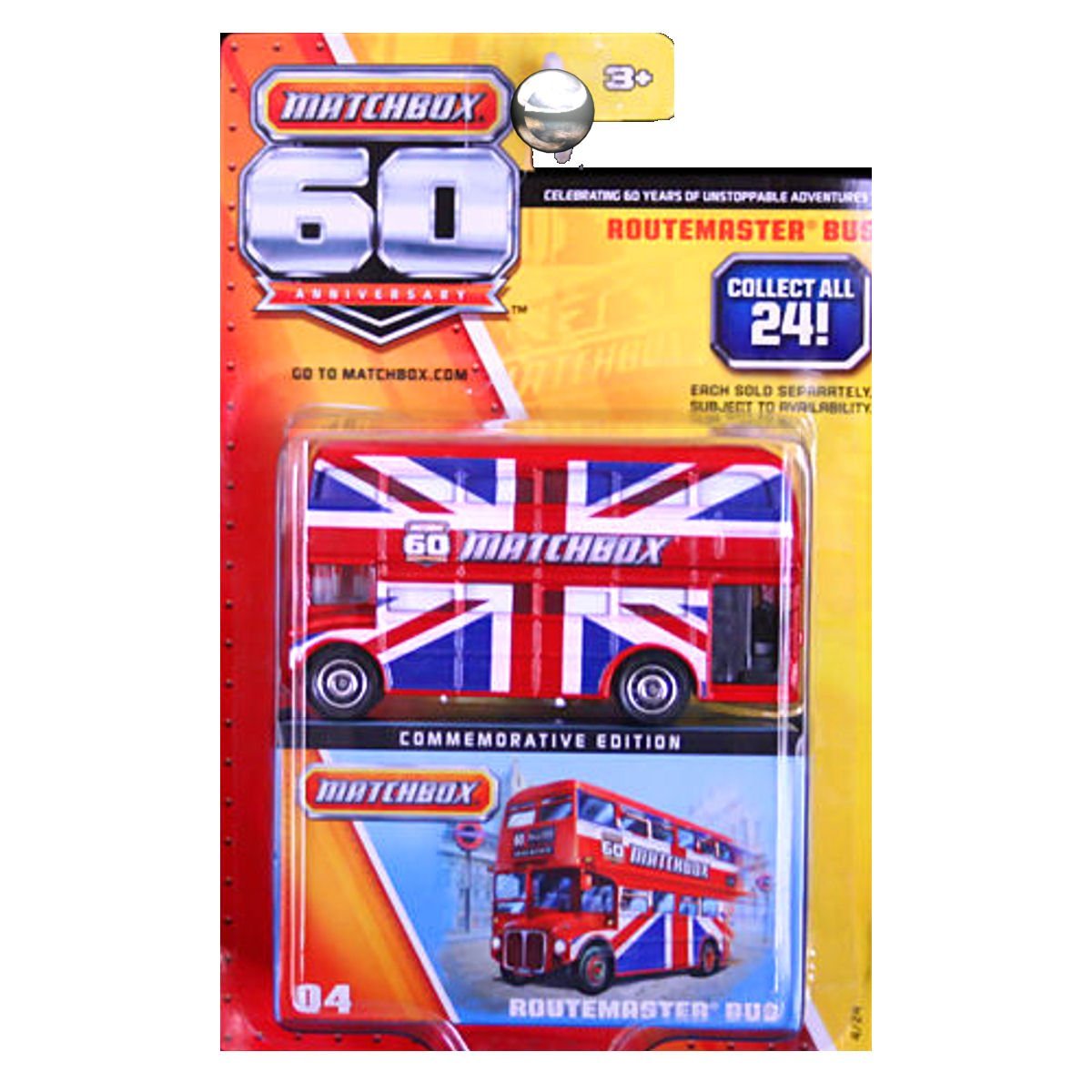 Matchbox 60th Anniversary Superfast Routemaster Double Decker Bus Union ...