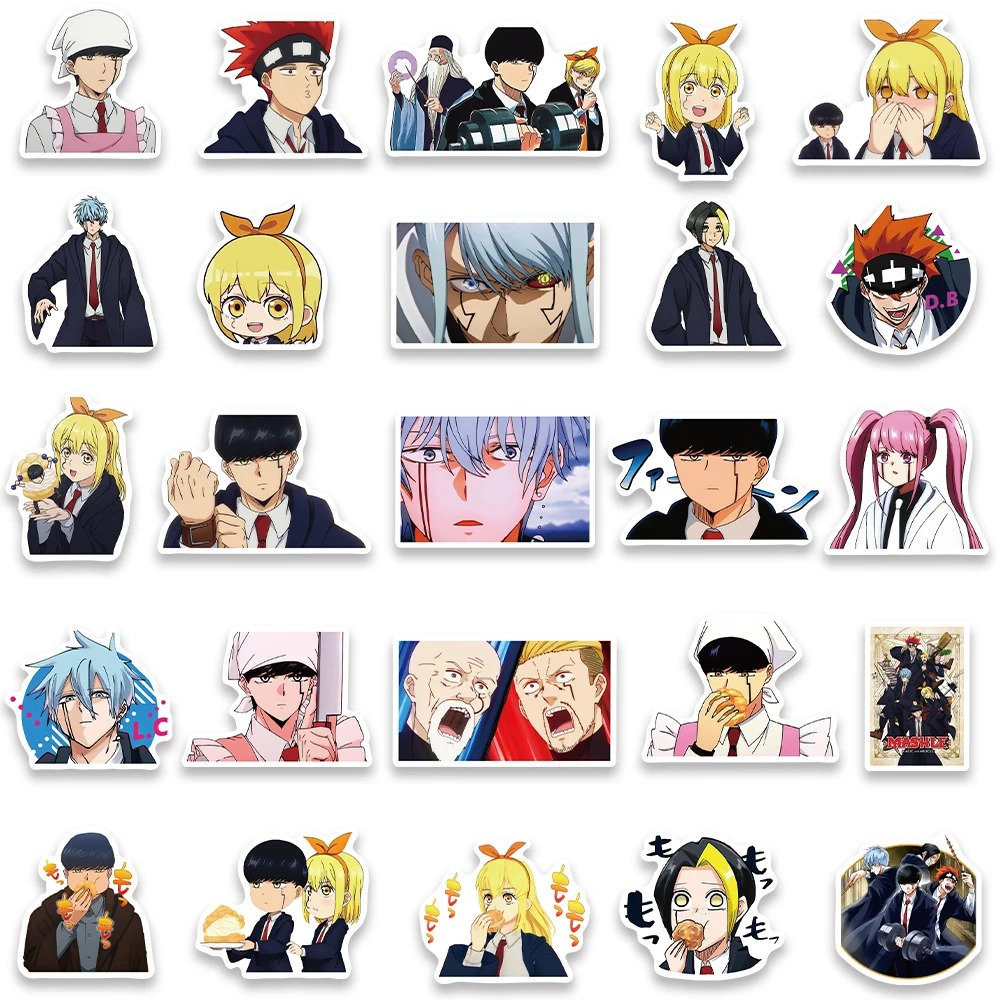 50 Pcs Mashle Magic and Muscles Anime Stickers - Funny and Vibrant ...