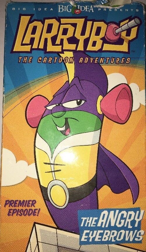 Larryboy The Angry Eyebrows-Big Idea(VHS 2002)TESTED-RARE VINTAGE-SHIP ...