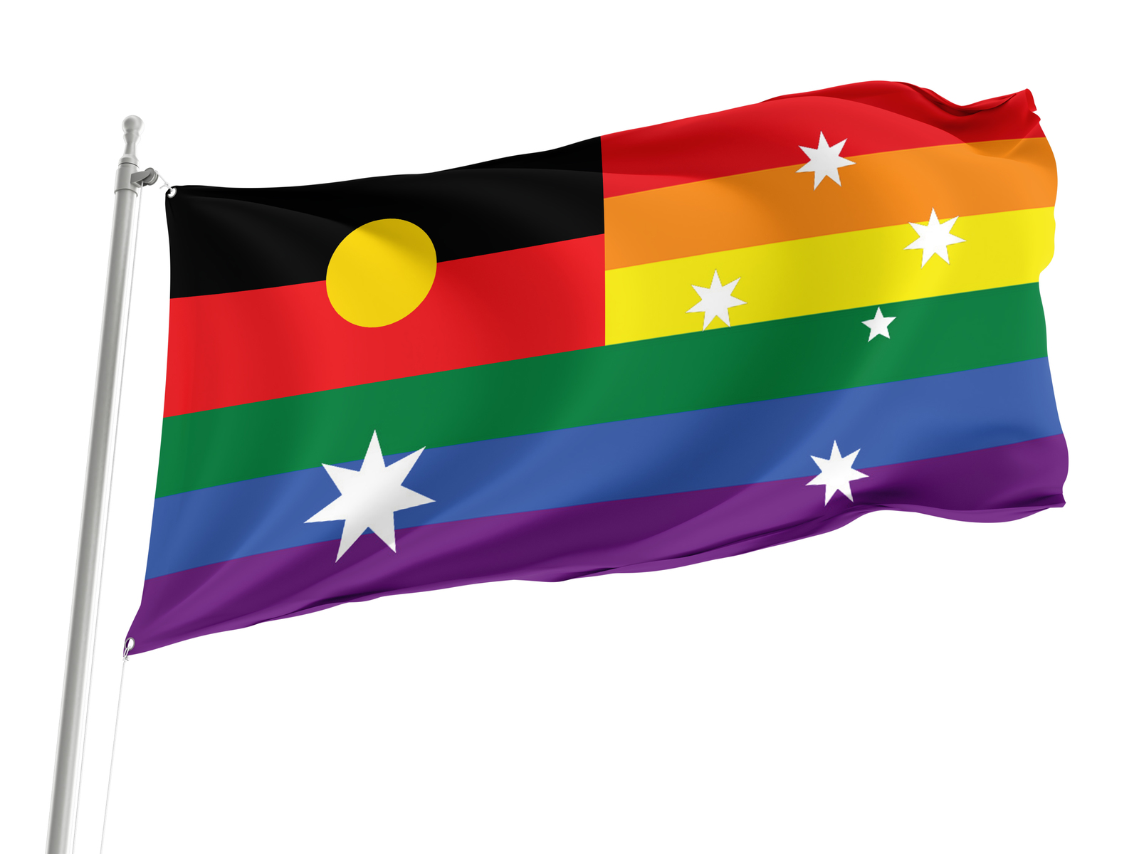 Australian LGBT Flag 3x5 outdoor, Size -3x5Ft / 90x150cm, Garden flags ...
