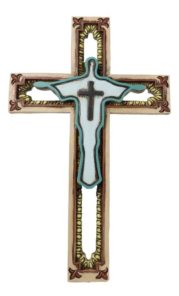 Rustic Western Abstract Jesus Christ The Redeemer Fleur De Lis Wall ...