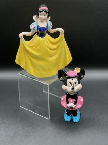Vintage Walt Disney Snow White Lifting Dress & Minnie Mouse Figurine ...