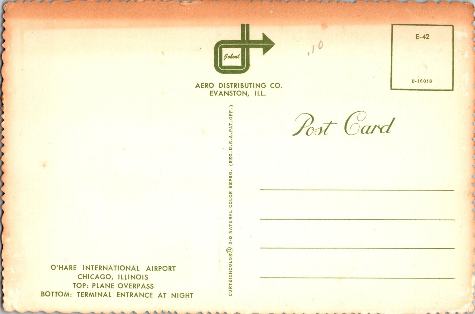 Vtg Postcard O'hare International Airport, Chicago Illinois, Plane ...