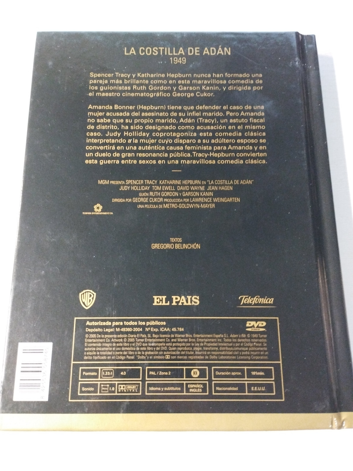 The Rib de Adan Katherine Hepburn Spencer Tracy DVD Book Spanish ...
