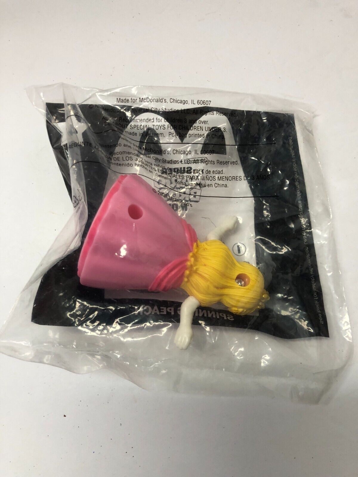 McDonald's Super Mario Bros Movie Happy Meal #4 Spinning Peach Toy NEW ...