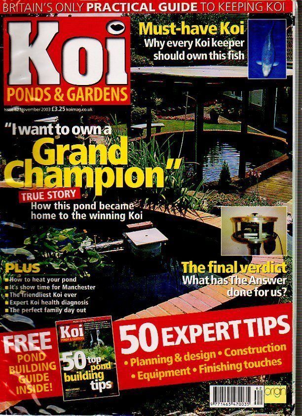 Koi Ponds & Gardens Magazine - November 2003 Issue 62 - Magazines