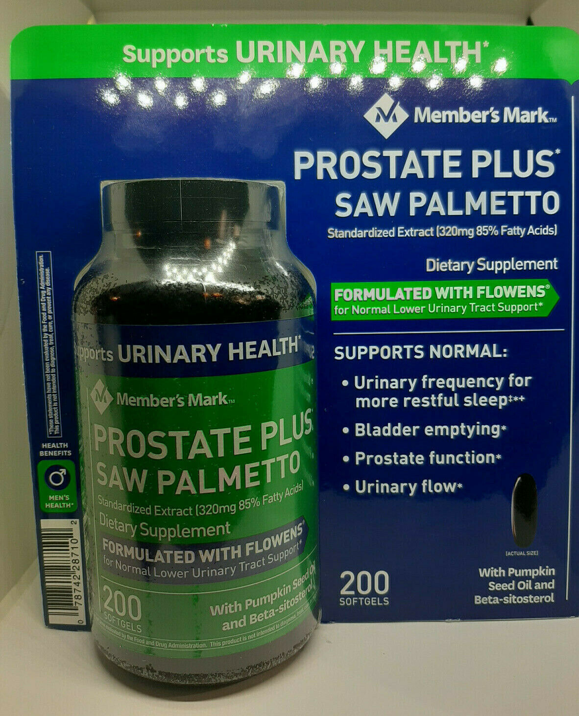 Member's Mark PROSTATE PLUS SAW PALMETTO, 200CT SoftGels EXP 5/21 to 03 ...