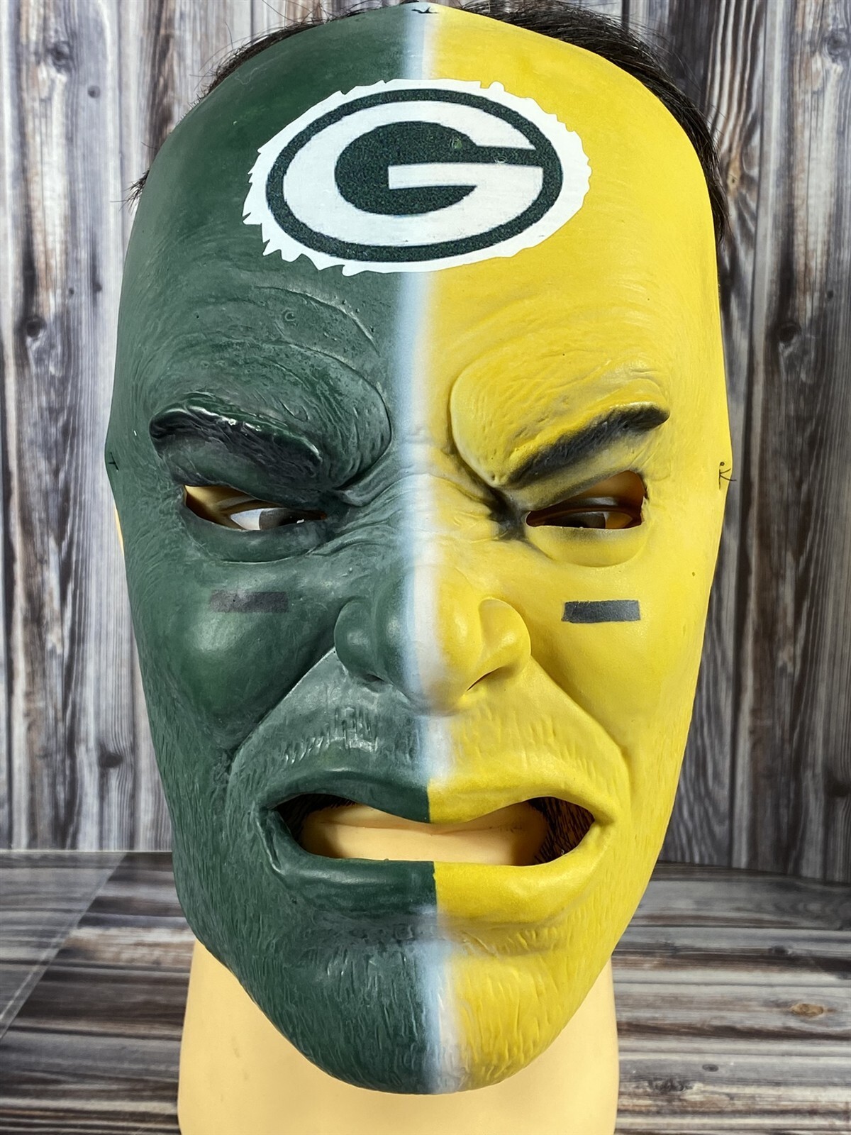Green Bay Packers NFL Football Green & Yellow Fan Face Flexible PVC ...