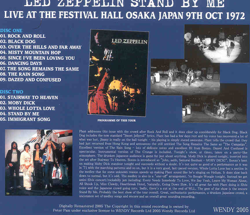 Led Zeppelin - Stand By Me ( 2 CD set ) ( Wendy ) ( Festival Hall ...