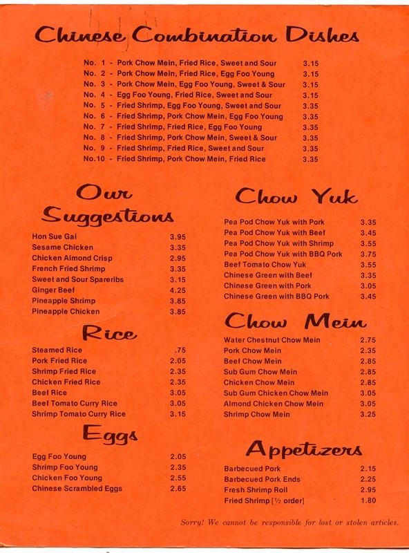 Foon Hing Yuen Chinese Restaurant Menu S Highway 101 Lincoln City ...