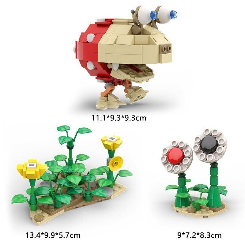 CS Pikmin Red Bulborb Chappy Grub-dog Building Blocks Toy Assembling ...