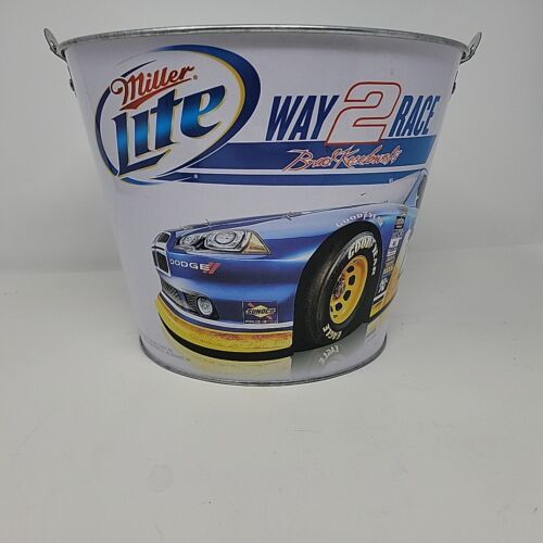 MILLER LITE BEER BUCKET NASCAR Brad Keselowski #2 Galvanized 5 Qt. 2011 ...