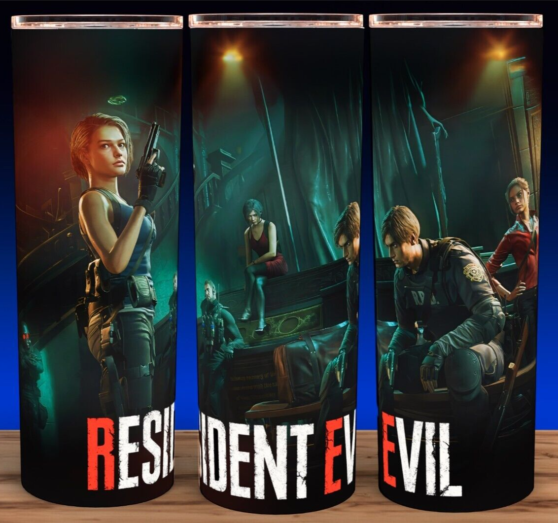 Resident Evil Jill Valentine & Leon Kennedy Cup Mug Tumbler 20oz ...