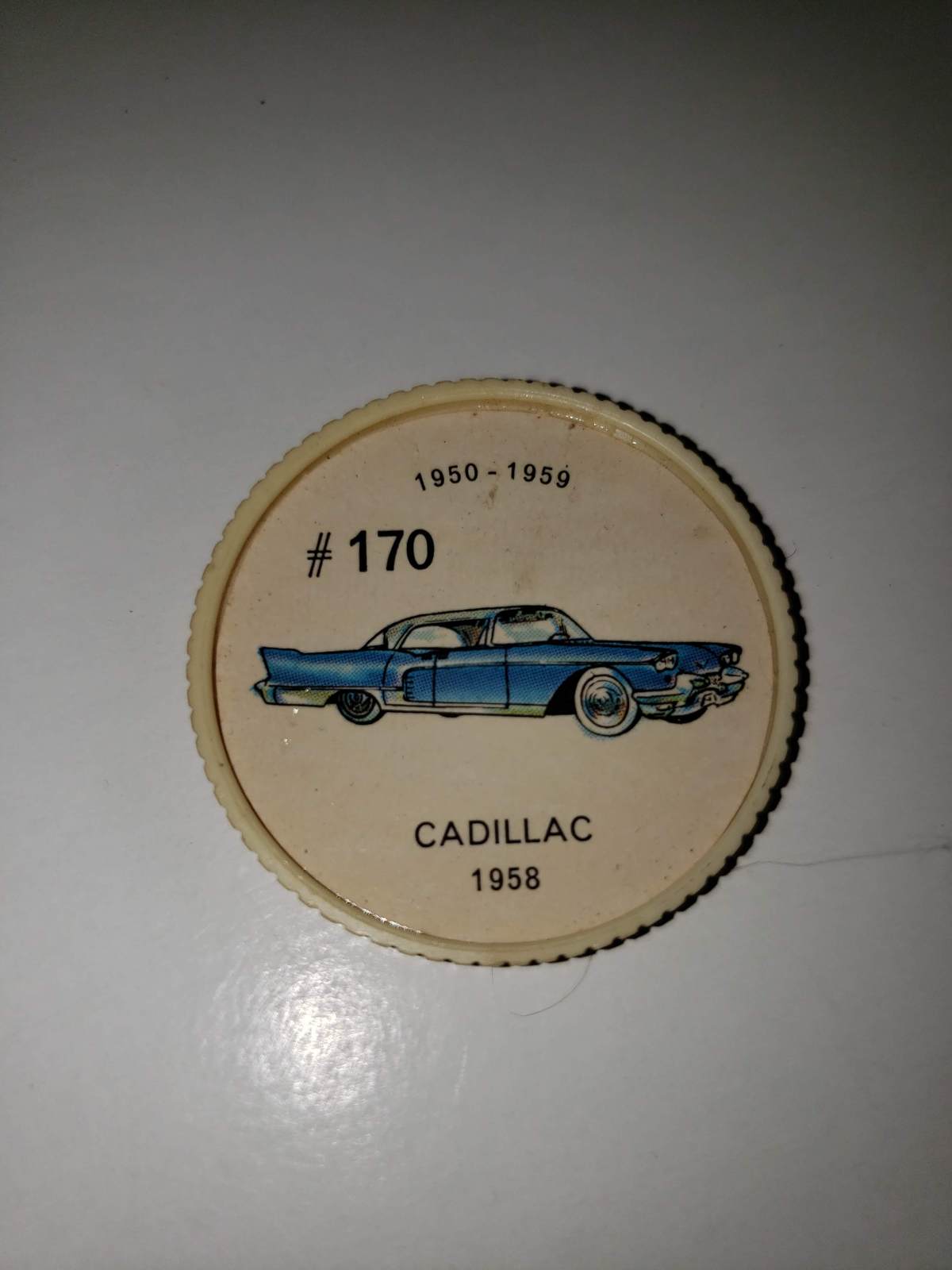 Jello Car Coins - # 170 of 200 - The Cadillac (1958) - Gelatin & Jell-O