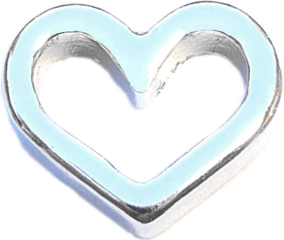 Silver Open Heart Floating Locket Charm - Beads & Jewelry Making