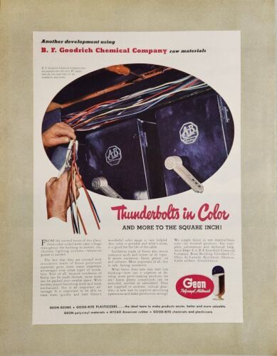 1950 Print Ad Geon Polyvinyl Materials Color-Coded Wires Cleveland,Ohio ...