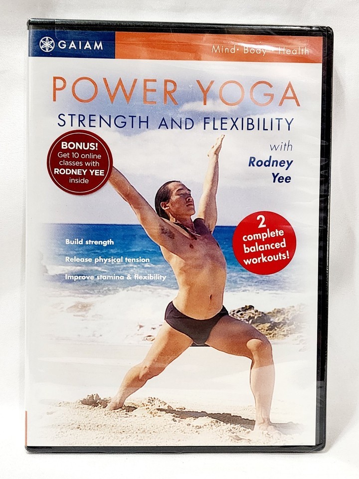 Gaiam Mind Body Health POWER YOGA Strength Flexibility Rodney Yee Bonus ...