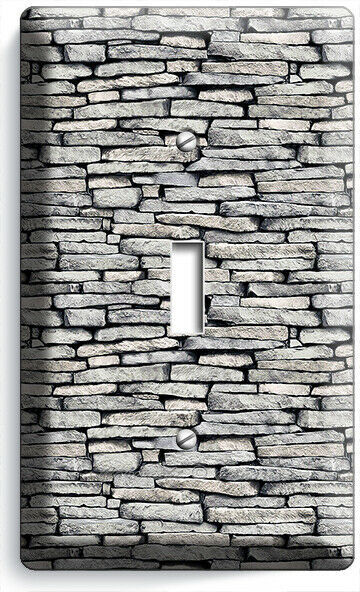 LIMESTONE ROCK BRICK STONE WALL 1 GANG LIGHT SWITCH PLATE KITCHEN ROOM ...