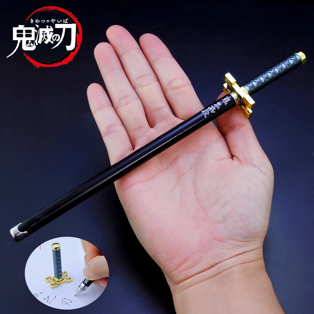 1/9Pcs Demon Slayer Pen 20cm Sword Model Gel Pens Anime Kimetsu No ...