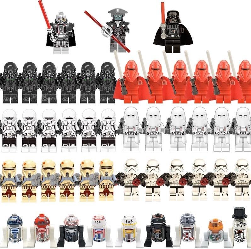 48pcs Black Knight Darth Vader clone trooper Minifigures Star Wars Sets - Building Toy Complete ...