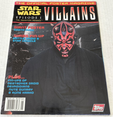 THE OFFICIAL STAR WARS POSTER MAGAZINE VILLAINS EPISODE # 1 DARTH MAUL ...