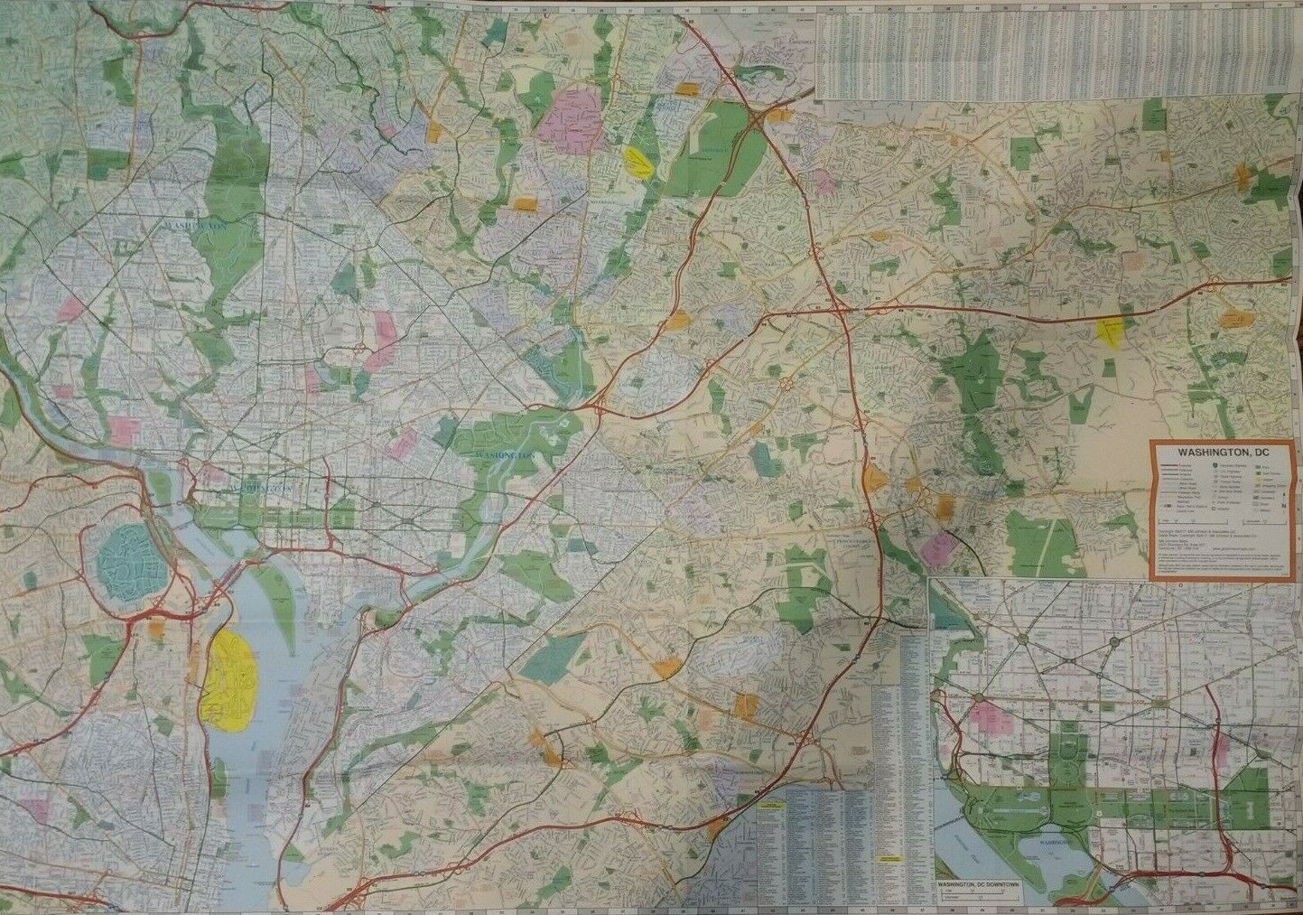Washington DC Laminated Wall Map (R) - Maps & Atlases
