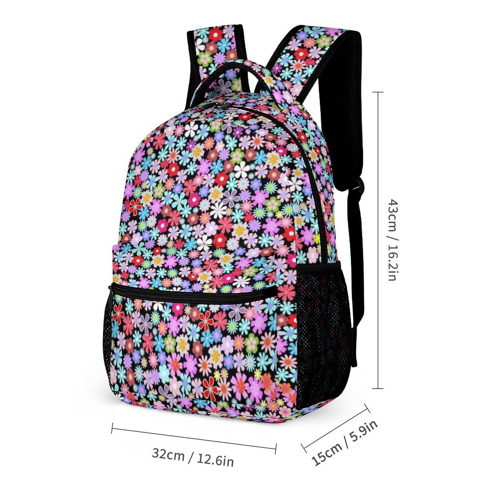 Mondxflaur Classic Daisy Backpacks for School Kids Teen Lightweight 16 ...