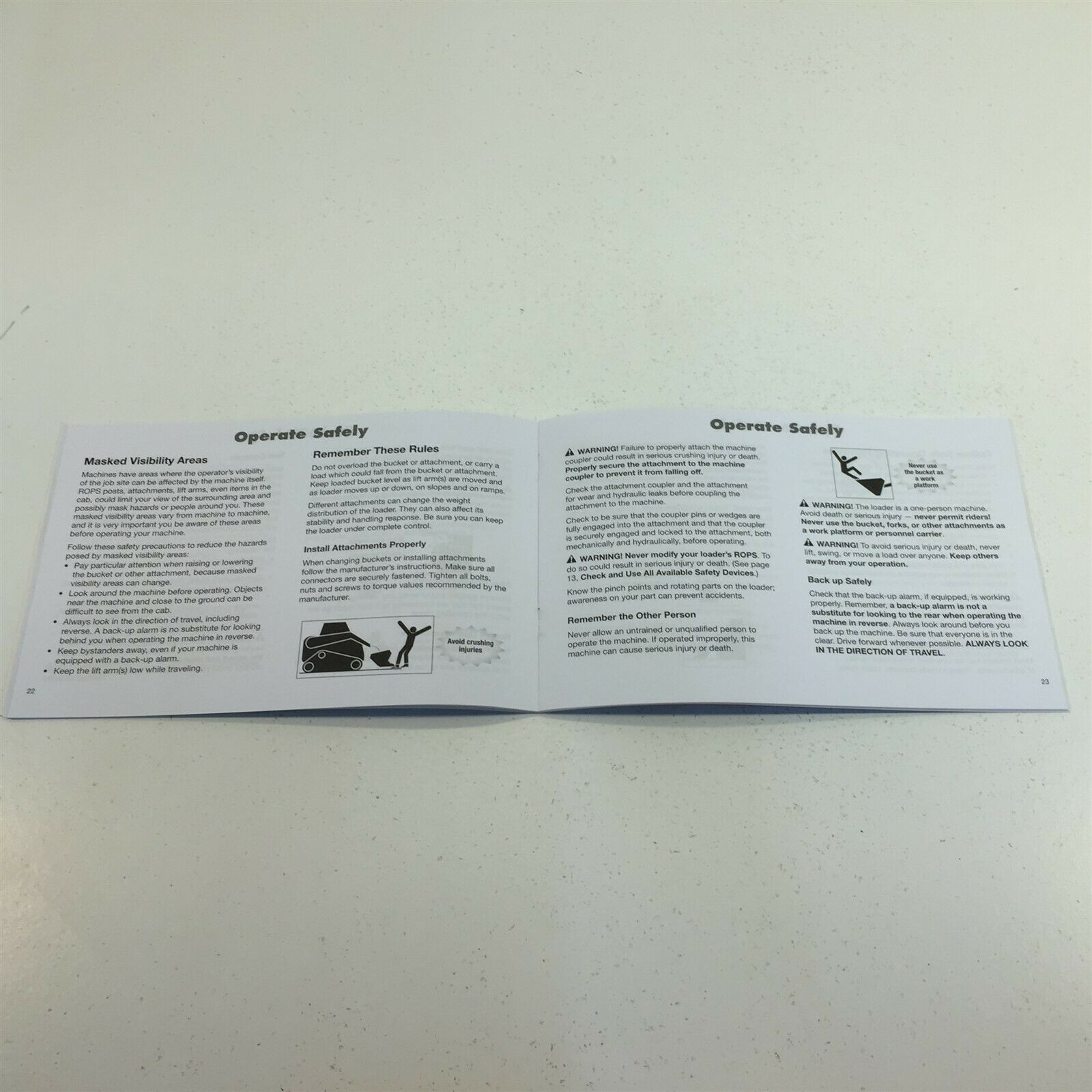 AEM Skid Steer Loader Safety Manual SS-1303 - Heavy Equipment Manuals ...