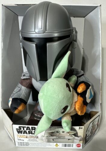 Mattel Star Wars The Mandalorian Plush Figure Clan Of Two Mandalorian And Grogu - Other