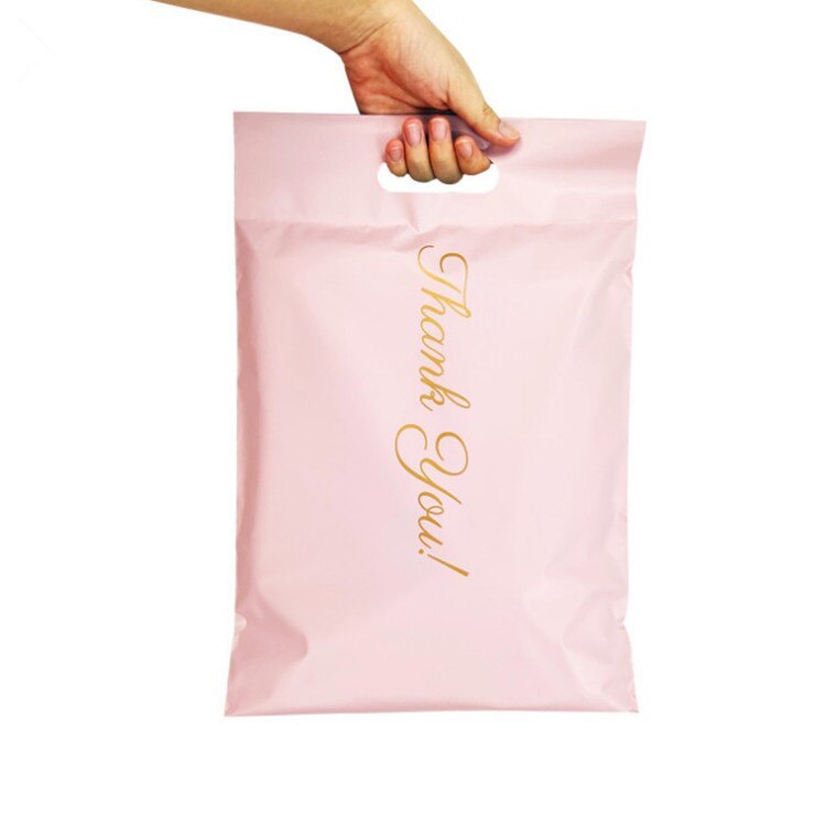Standard Thank You Pink Poly Mailer Adhesive Envelopes Bags Black White ...