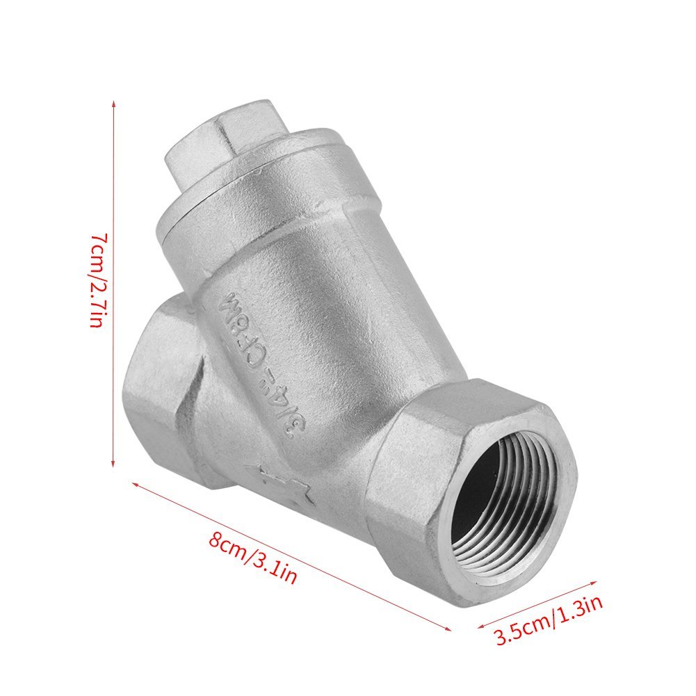 Strainer Pipe Fitting, Y Strainer, 3/4" Dn20 Pt Thread Stainless Steel ...