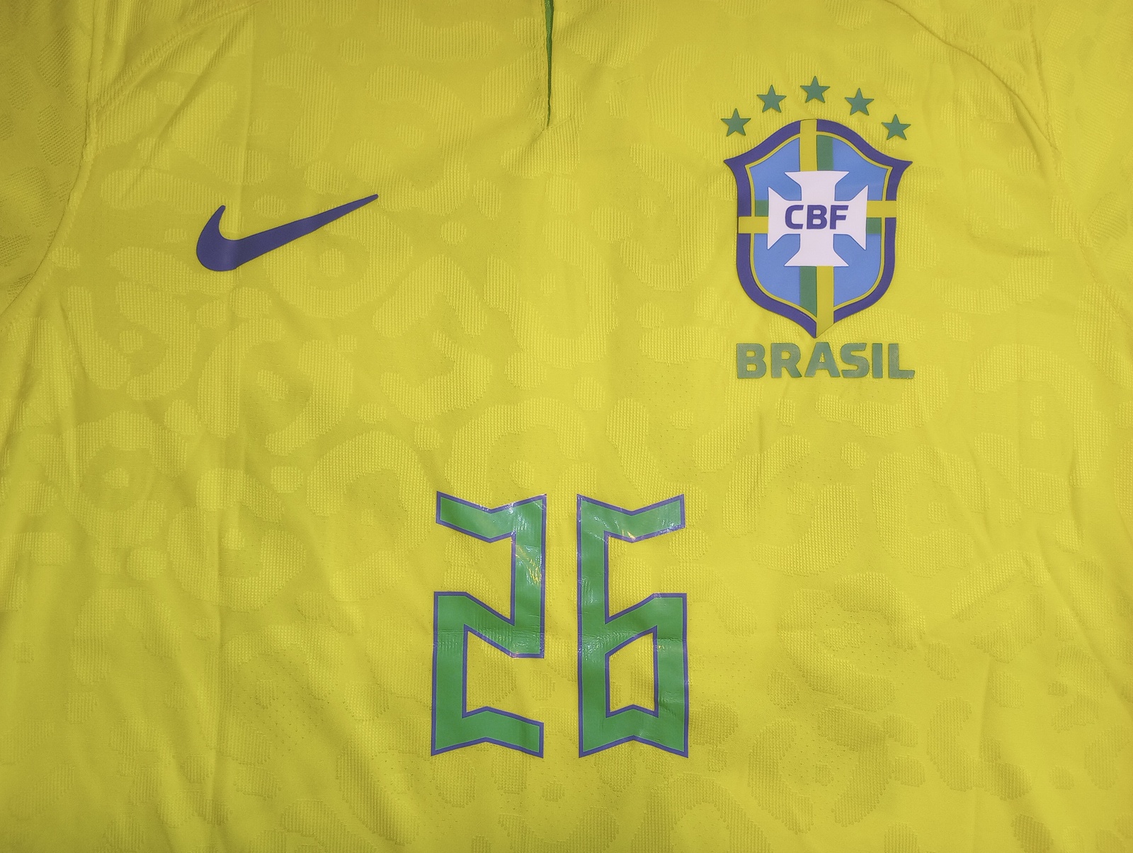 Gabriel Martinelli Brazil 2022 World Cup Match Slim Yellow Home Soccer ...