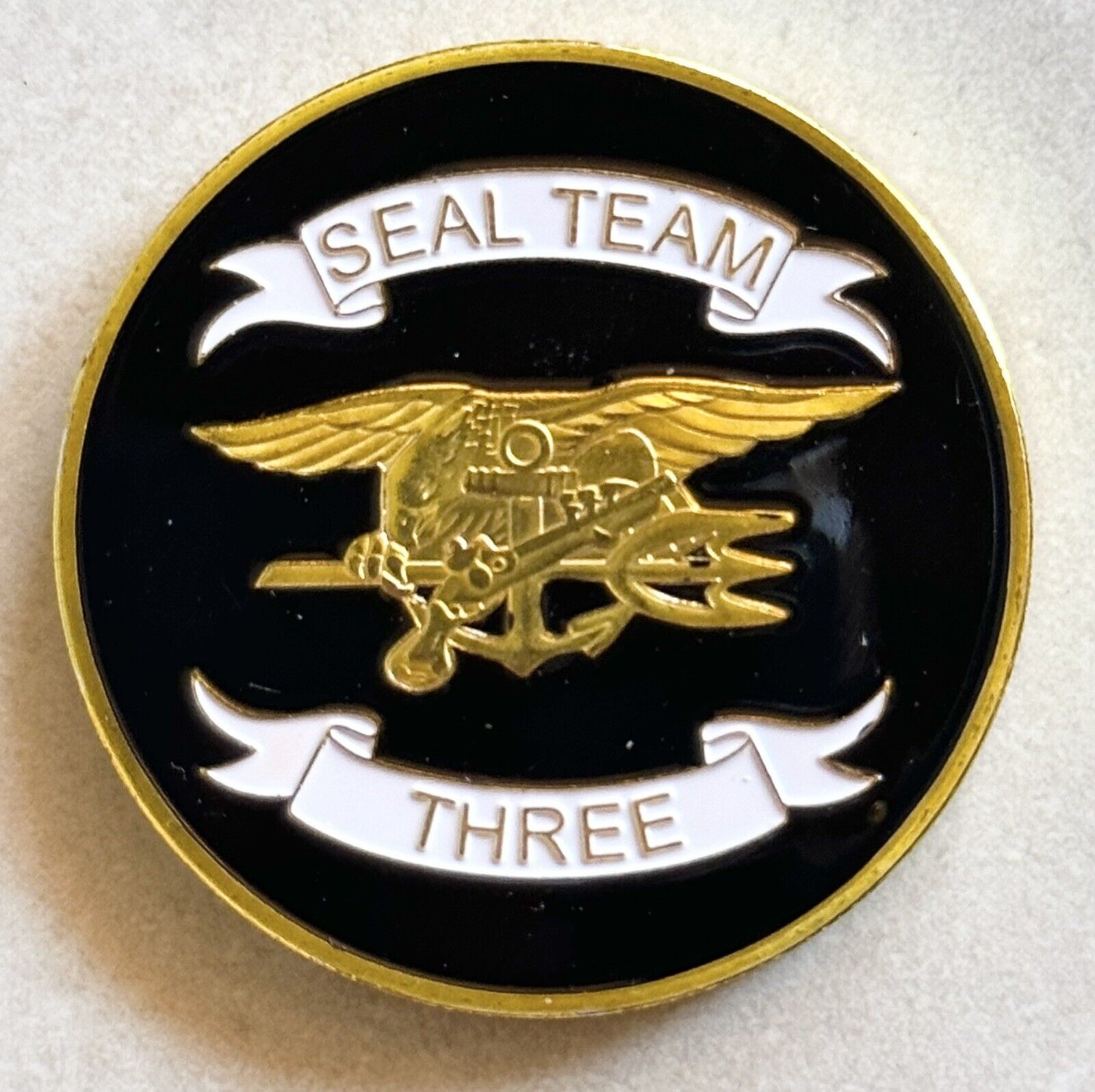US NAVY SEAL TEAM THREE Challenge Coin Come With Velvet Case - Current ...