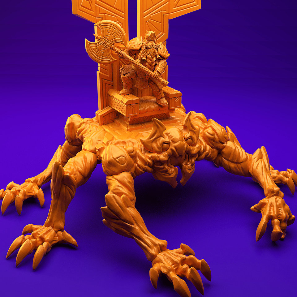3D Printed Dwarf’s Army Nafarrate - Dwarf Throne Mimic Set 28mm 32mm ...