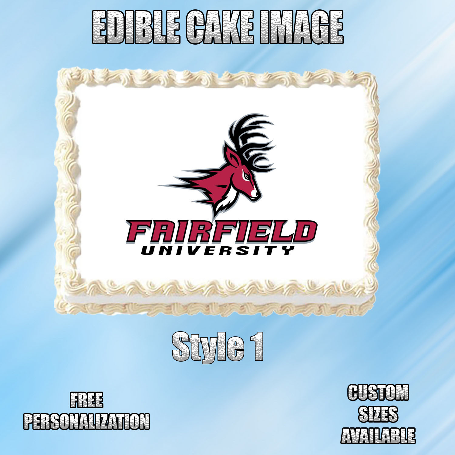 Fairfield Edible Image Topper Cupcake Frosting 1/4 Sheet 8.5 x 11 ...