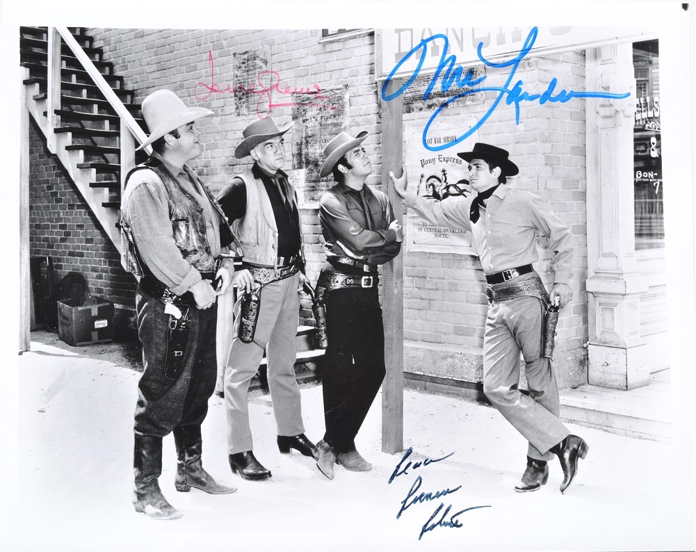 BONANZA CAST SIGNED PHOTO X3 - Lorne Greene, Pernell Roberts, Michael ...