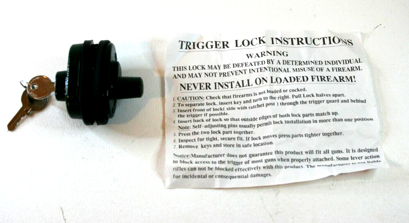 Keyed Trigger Gun Lock Steel Safety Universal Firearms Pistol Rifle ...