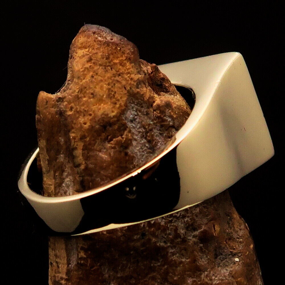 Rectangle shaped Mens Pinky Ring Japanese War Flag black Sun-Beams ...