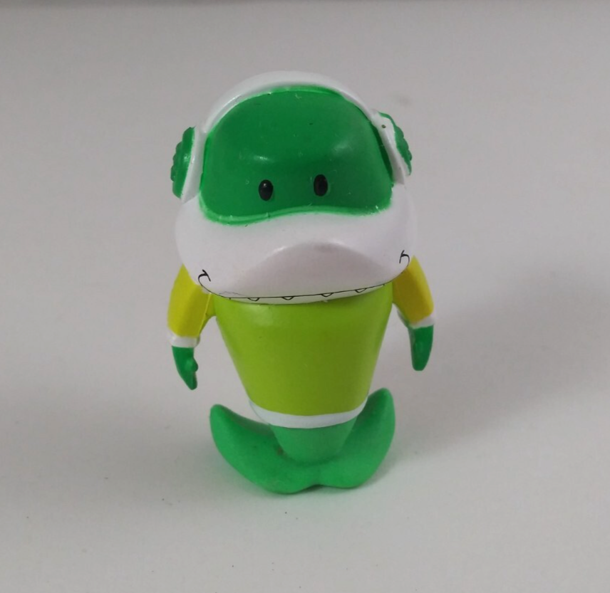 Ryan's World Shark Gill Wearing Green/Yellow Shirt & Headphones 2" Toy ...