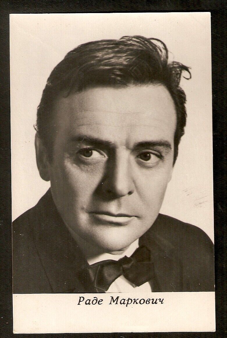 USSR Artist Photo Postcard actor RADE MARKOVICH 1968 Soviet Cinema ...