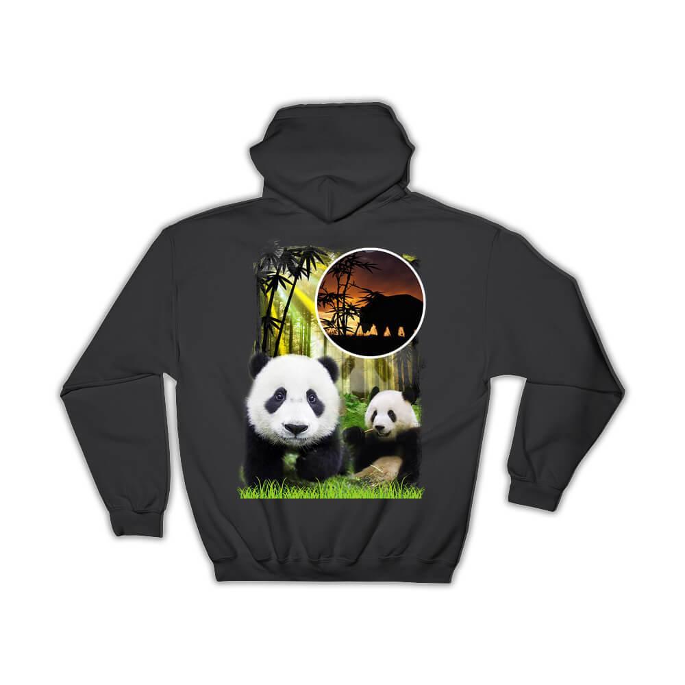 Giant Panda : Gift Hoodie Wild Animals Wildlife Fauna Safari Endangered ...